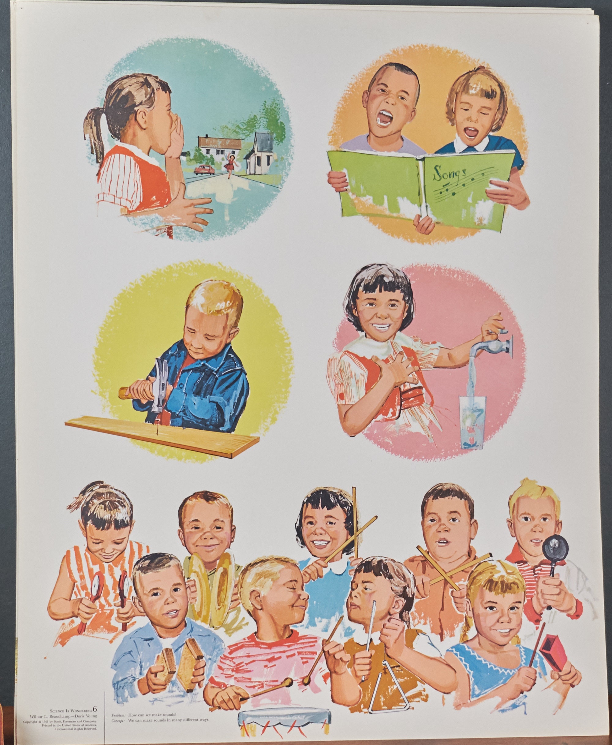 Vintage 60s Educational School Poster Science Chart - Etsy
