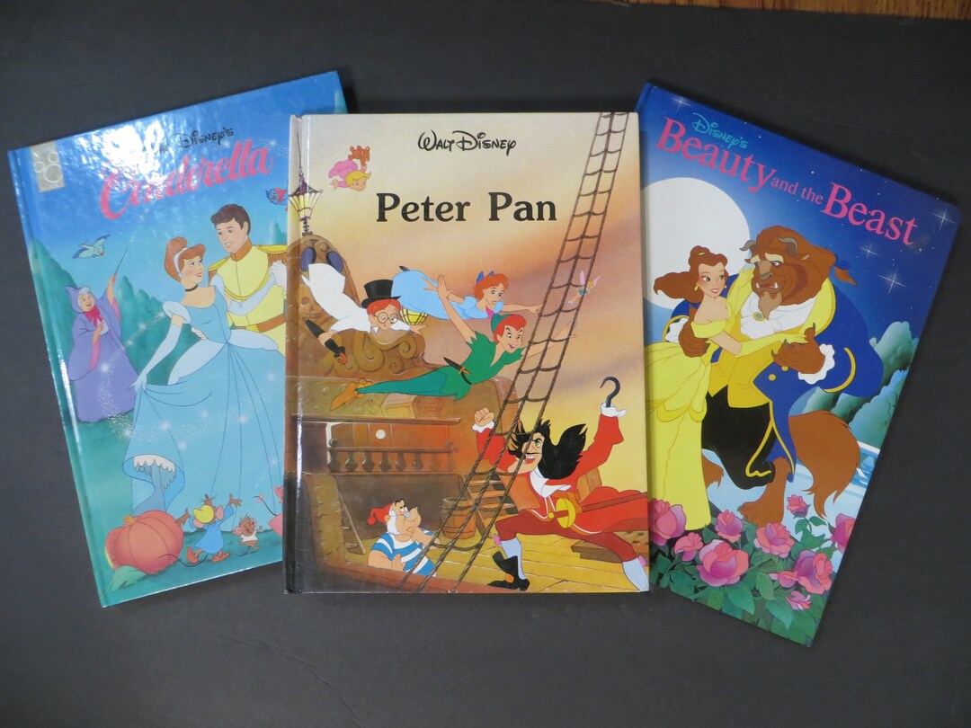 Vintage Disney Classic Series Hardcover Books Set Of 3 Beauty Etsy