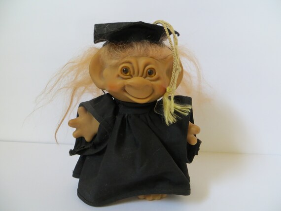 Vintage Uneeda Wishnik Graduate Troll Doll 1960s 5.5 60s | Etsy
