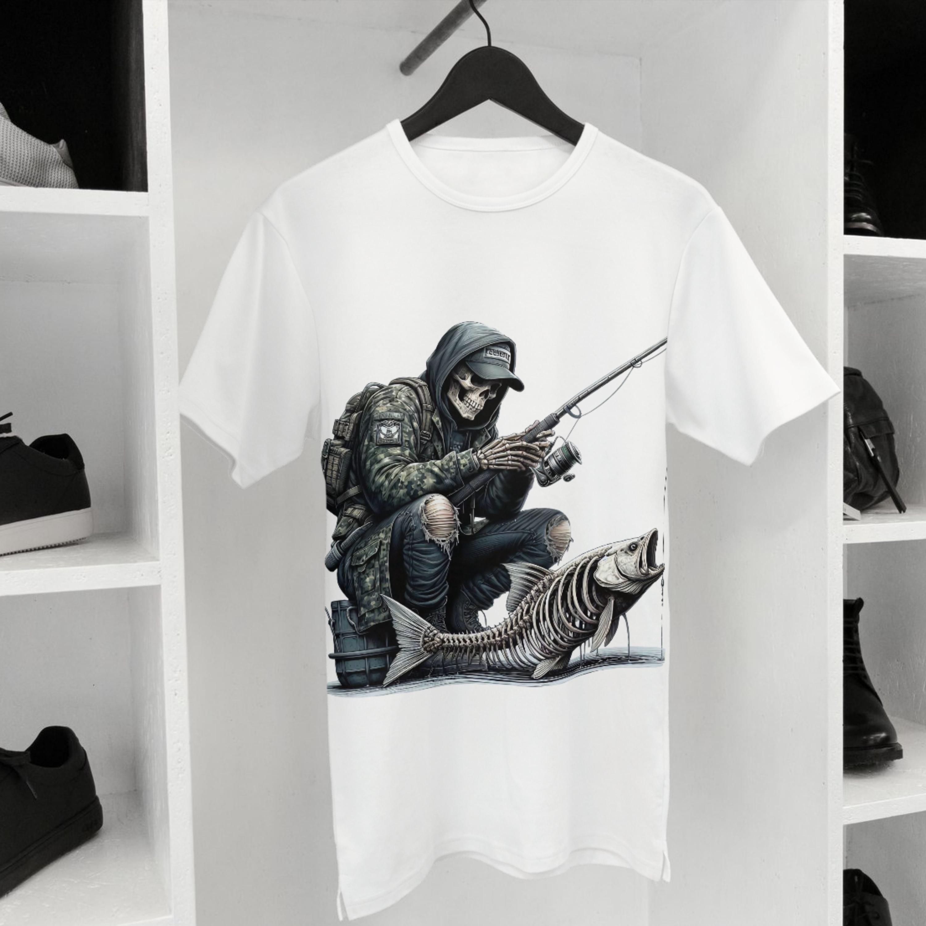 Skeleton Fisherman Digital Art PNG | Grim Reaper Fishing | Gothic ...