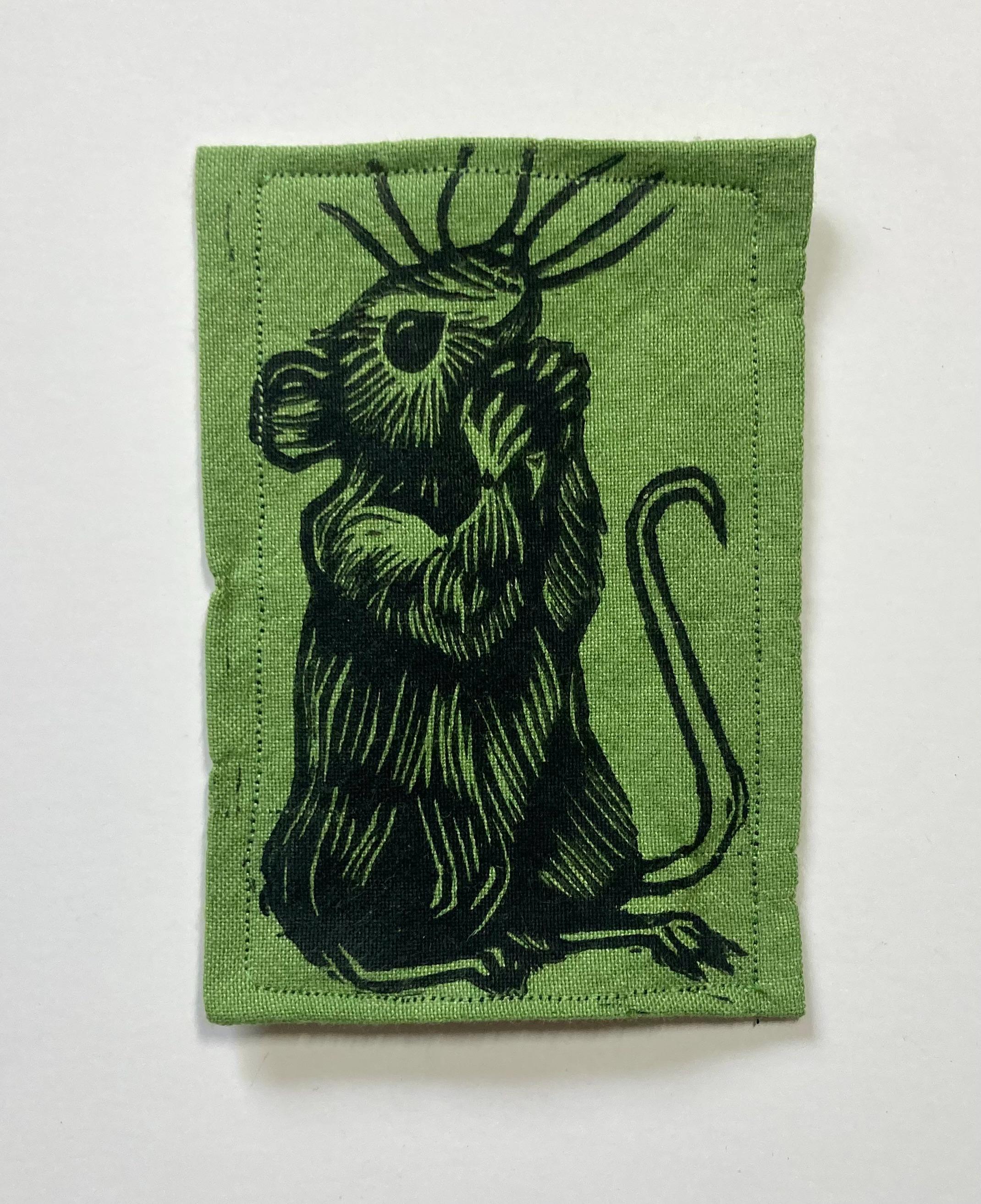Handmade Linocut Patch - Field Mouse - Etsy
