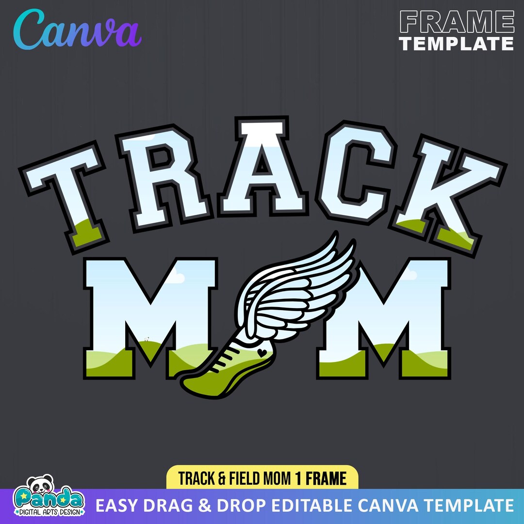 Track Mom PNG Designs: Editable Canva Frame Template (3000x3000 Px) - Etsy