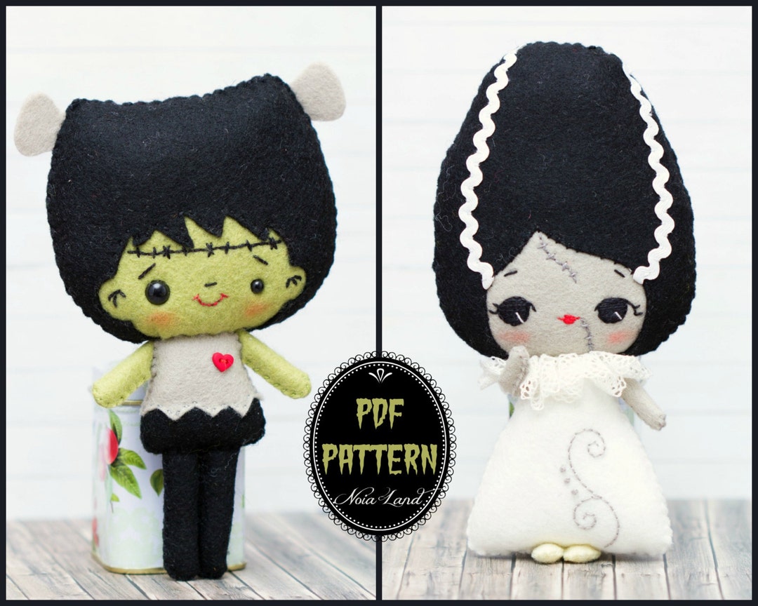 PDF Pattern. Frankenstein and the bride of Frankenstein pattern. - Etsy ...