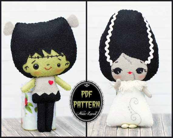 PDF Pattern. Frankenstein and the bride of Frankenstein | Etsy