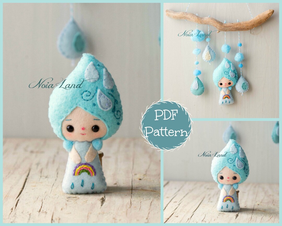 Raindrop. Baby Mobile (PDF Pattern) - Etsy