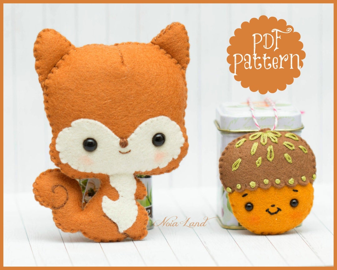 Squirrel and acorn PDF Pattern - Etsy España