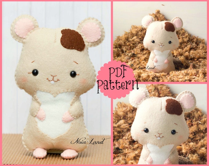 Sewing Pattern PDF Felt Hamster Digital Easy DIY Tutorial - Etsy Canada