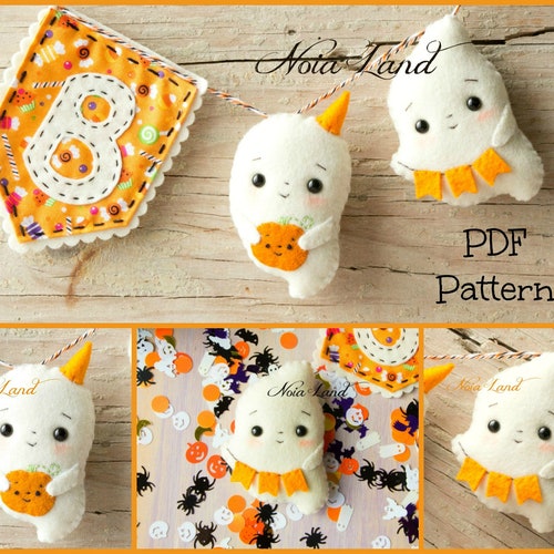 PDF Pattern BOO Halloween Felt Banner Pattern Embroidery - Etsy
