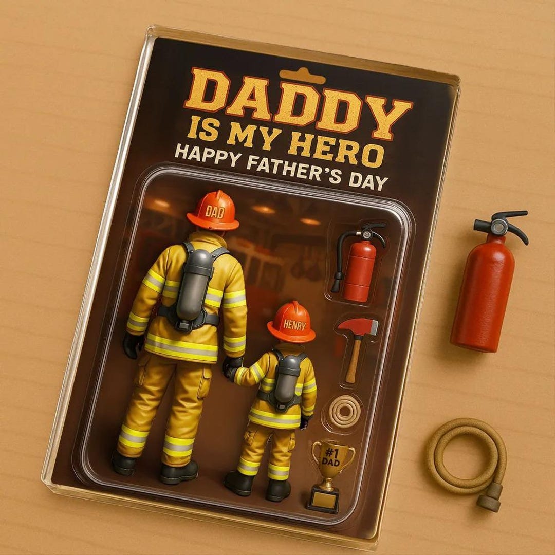 Best Firefighter Dad Gift – Personalized Acrylic Keepsake for Father’s ...