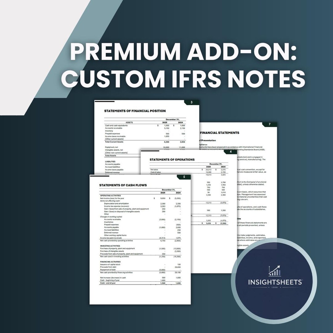 Custom IFRS Notes Add-on: Financial Statement Upgrade (digital Delivery ...