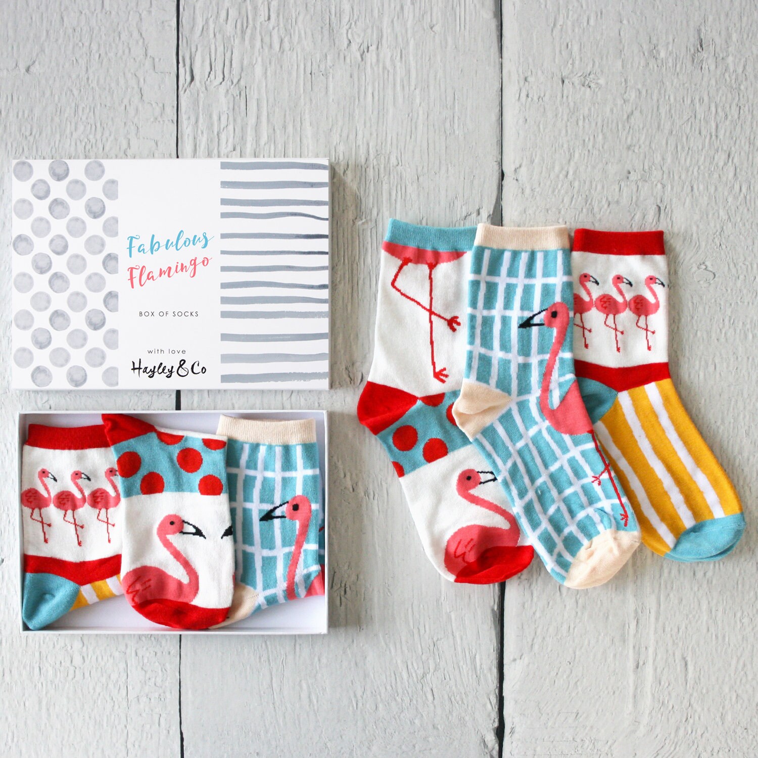 Fabulous Flamingo Box of Socks - Etsy