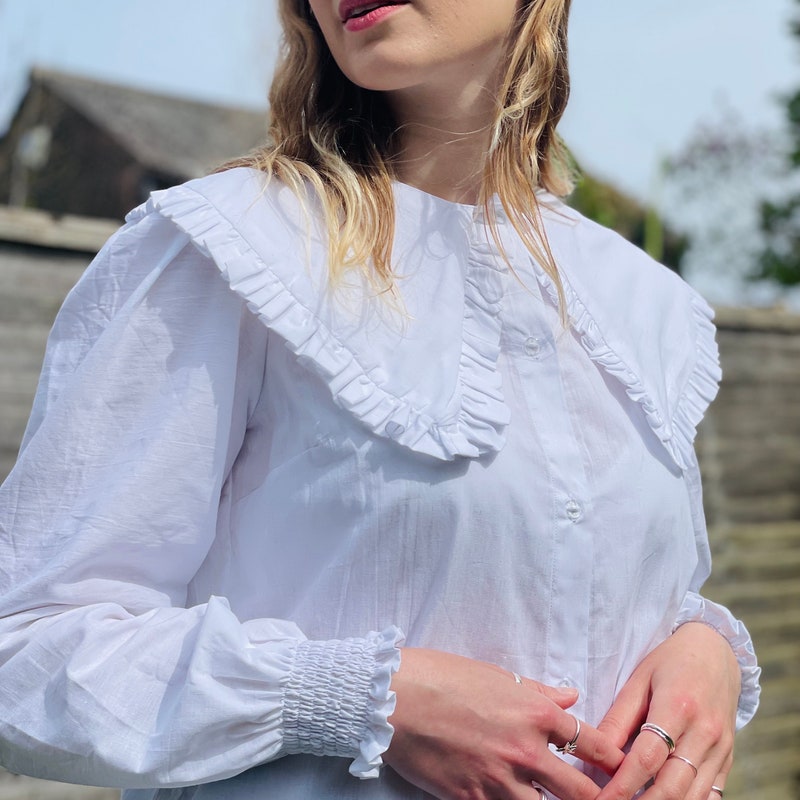 Wide Collar Shirt - Etsy