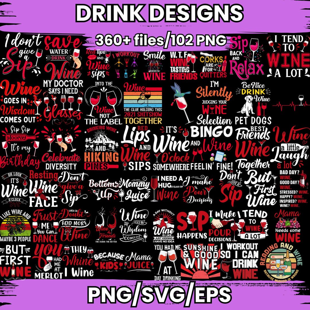 Cocktails Svg Bundle, Drink Clipart Set, Cocktail Drinks SVG, Bar Cart ...