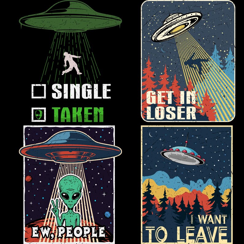 UFO Svg Bundle, Flying Saucer, UFO Clipart, UFO Vector, Alien Space ...