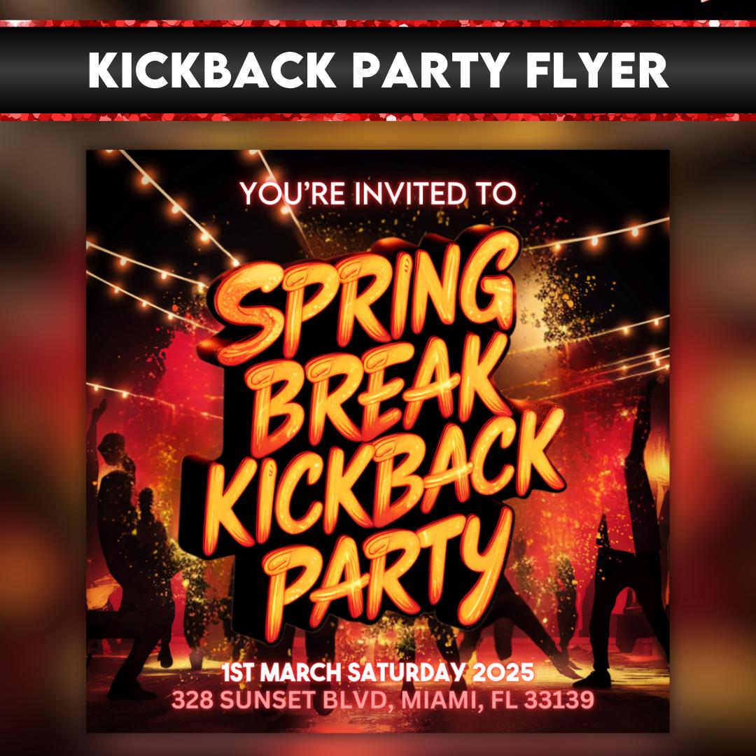 Kickback Party Flyer, Editable Kickback Club Flyer, Club DJ Party ...
