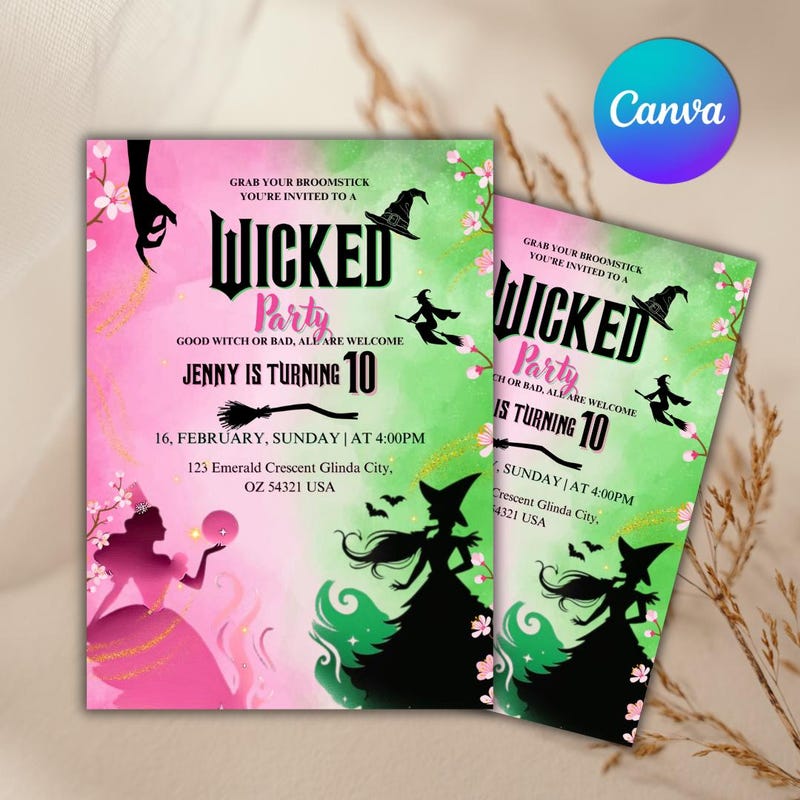 Wicked Party Invitations - Etsy