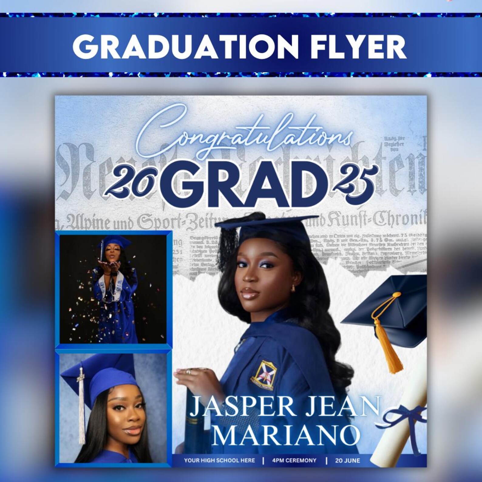 Graduate Flyer, Graduation Party, Graduation Invitation, College ...