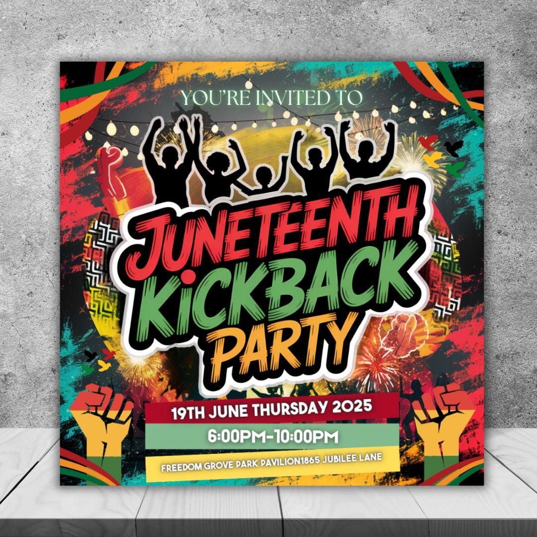 Kickback Party Flyer: Editable Club DJ Event Invite (canva Template ...