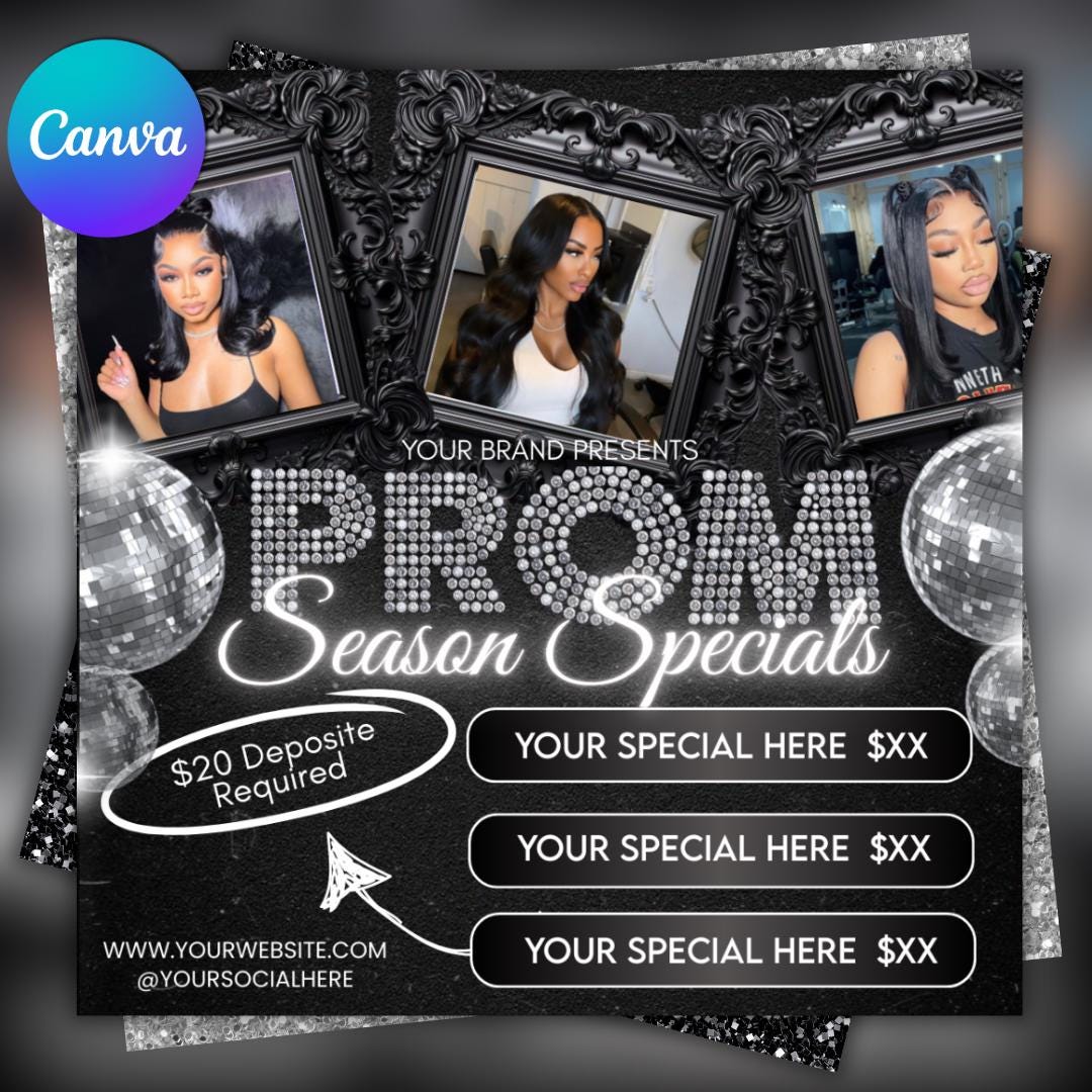 Prom Bookings Flyer, Prom Makeup Flyer, Prom Queen MUA Flyer ...