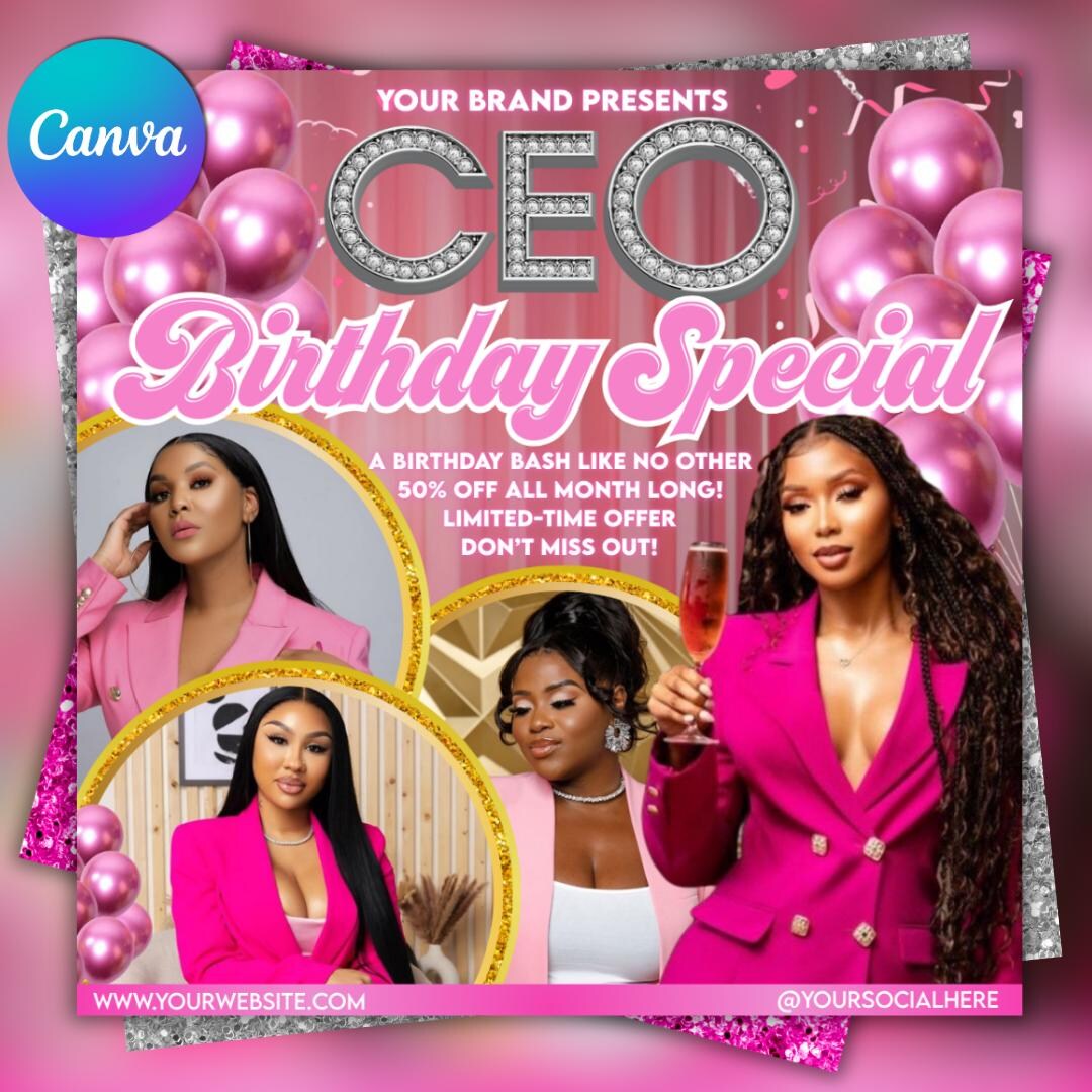 CEO Birthday Sale Flyer, Flash Sale Promo (canva Editable) - Etsy