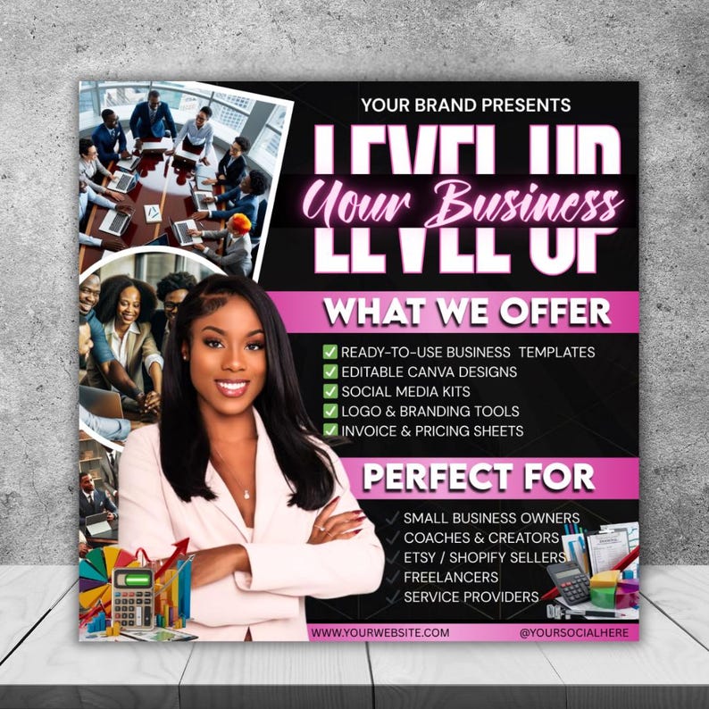Business Coach Flyer Canva Template: Consultation & Workshop Design ...