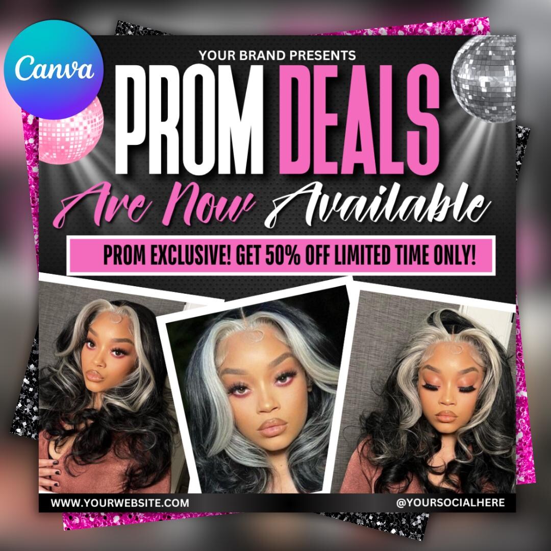 Prom Bookings Flyer, Prom Makeup Flyer, Prom Queen MUA Flyer, Prom ...