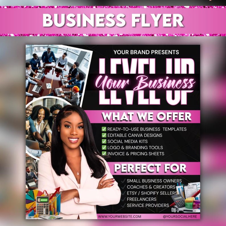 Business Coach Flyer Canva Template: Consultation & Workshop Design ...