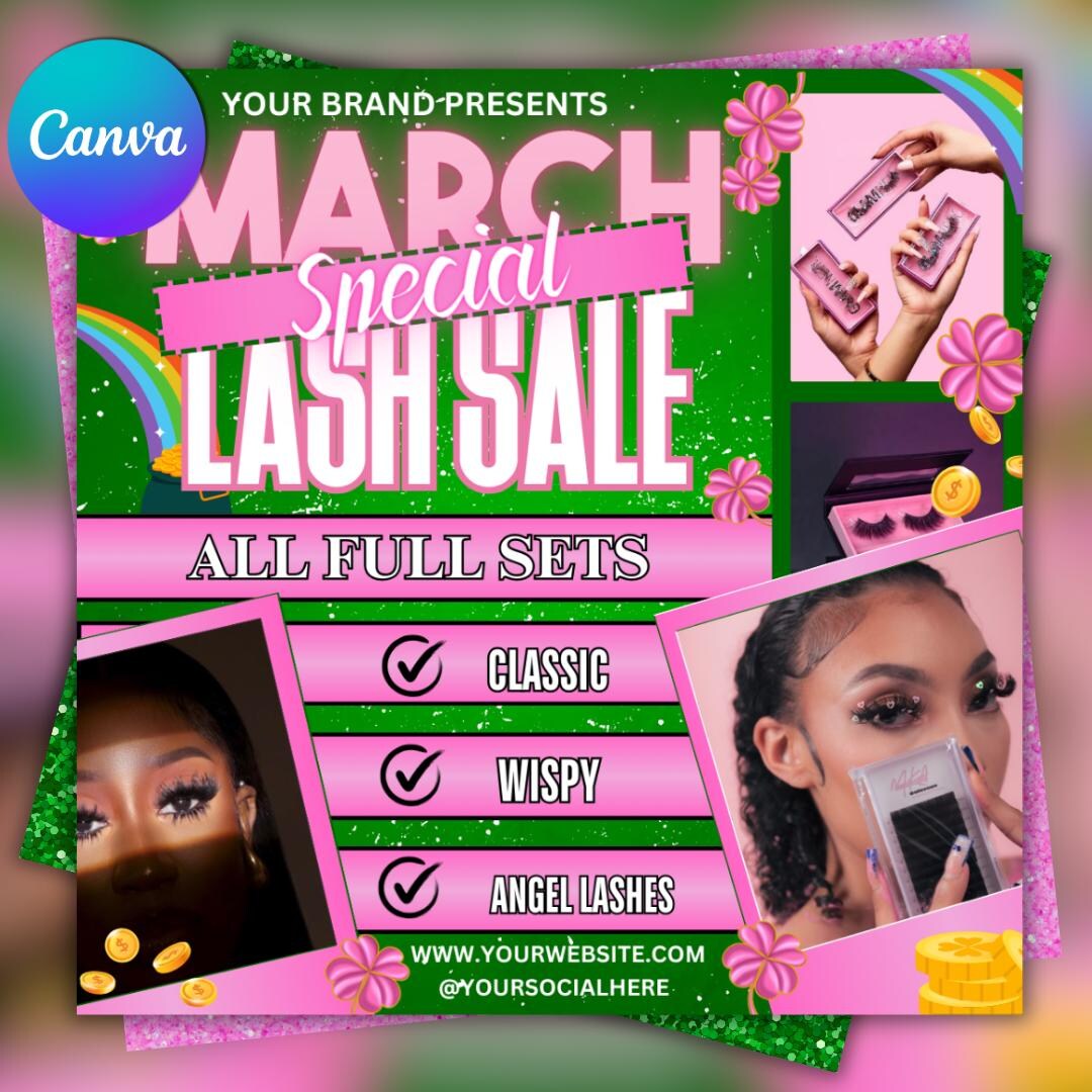 March Lash Sale Flyer Template (digital Download) - Etsy