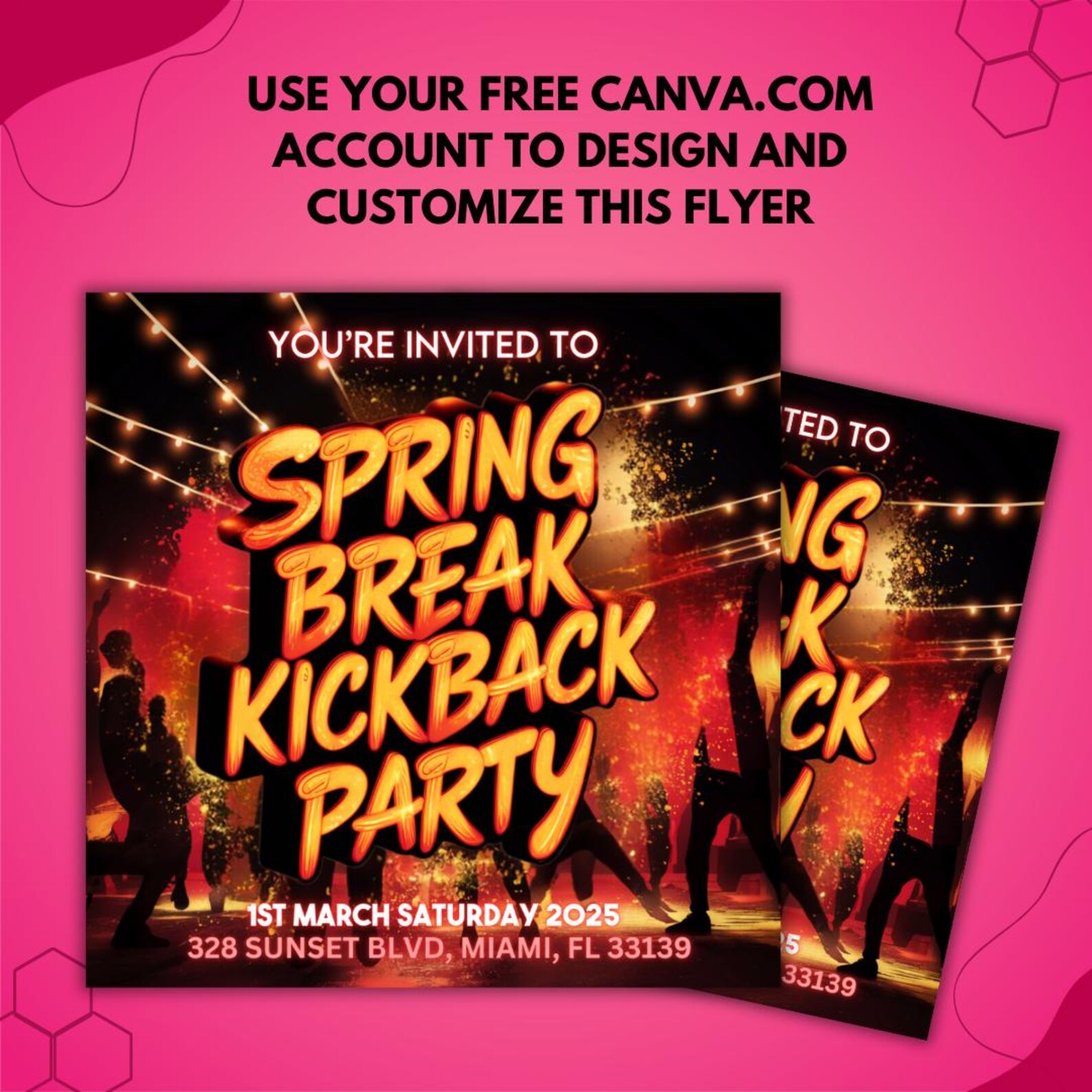 Kickback Party Flyer, Editable Kickback Club Flyer, Club DJ Party ...