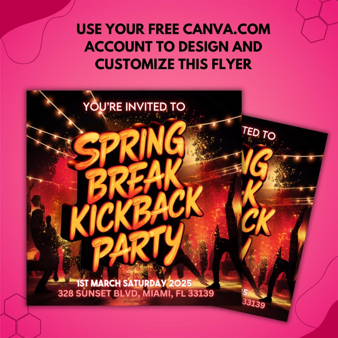 Kickback Party Flyer, Editable Kickback Club Flyer, Club DJ Party ...