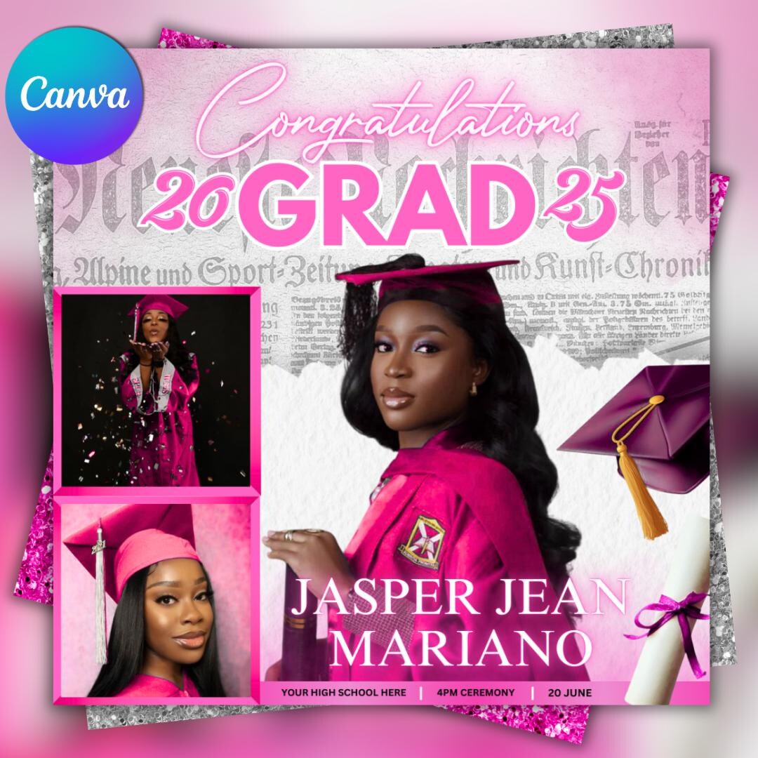 Graduate Flyer, Graduation Party Flyer, Graduation Invitation, College ...