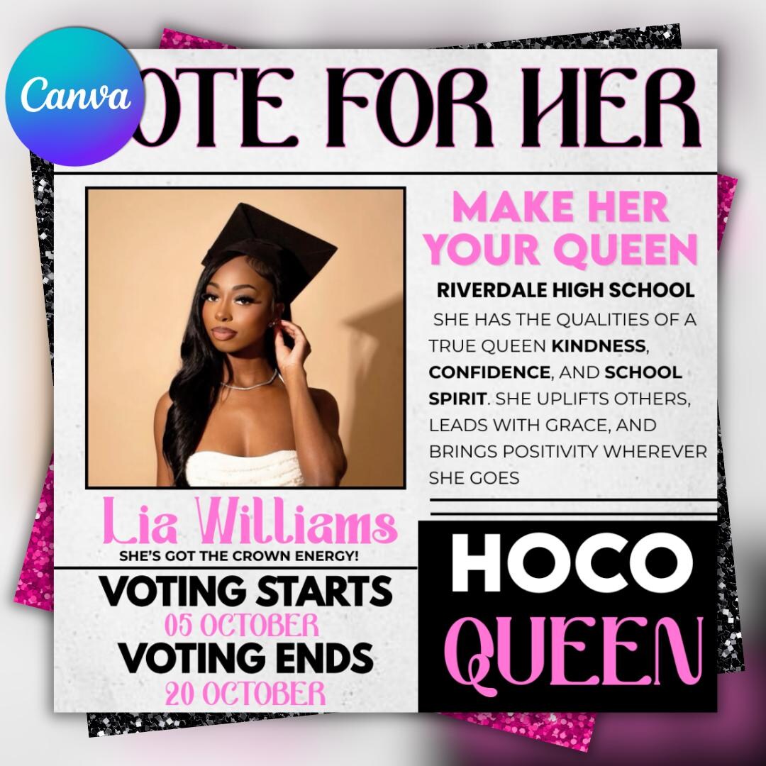 Homecoming Newspaper Flyer,homecoming Flyer Template,homecoming Queen ...