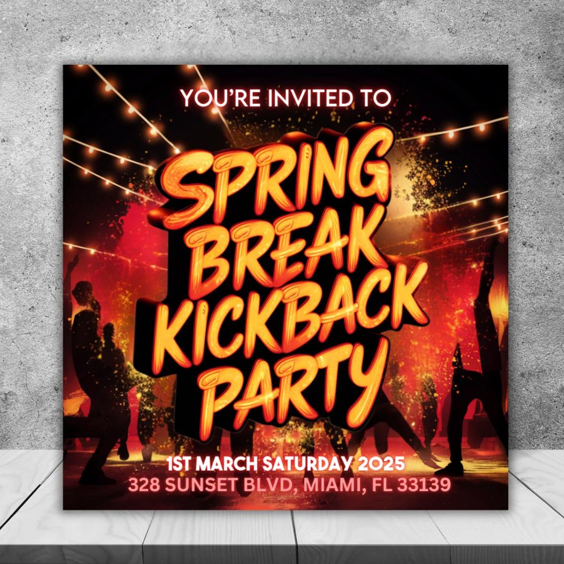 Kickback Party Flyer, Editable Kickback Club Flyer, Club DJ Party ...