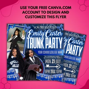 Graduation Party Flyer: College Send Off, Editable Canva Template ...