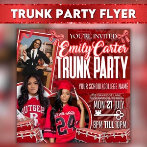 Graduation Party Flyer: College Send Off, Editable Canva Template ...