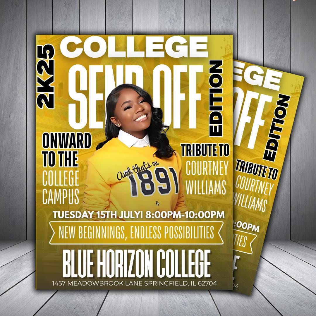 Red Magazine Cover College Send off Evite: Farewell Party Flyer ...