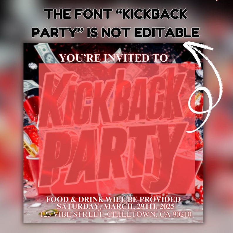 Kickback Party Flyer: Editable Club DJ Event Invite (canva Editable) - Etsy