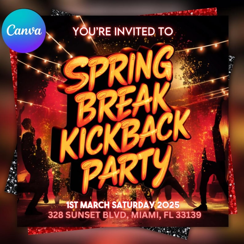 Kickback Party Flyer, Editable Kickback Club Flyer, Club DJ Party ...