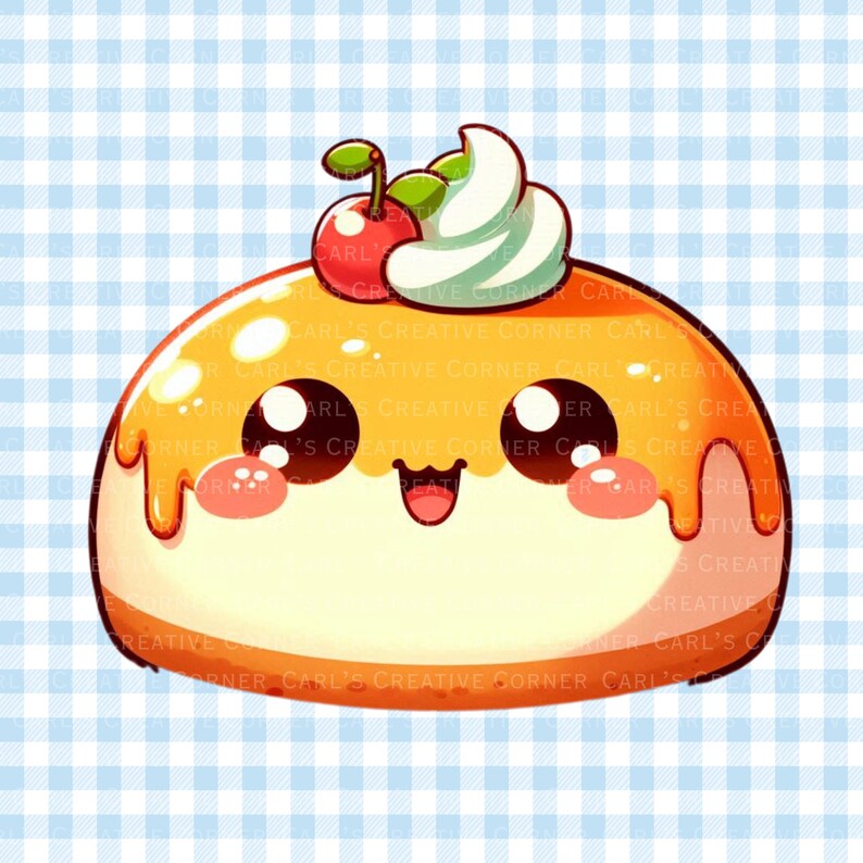 Kawaii Food PNG Clipart Bundle 25 Cute Snack & Dessert Illustrations ...