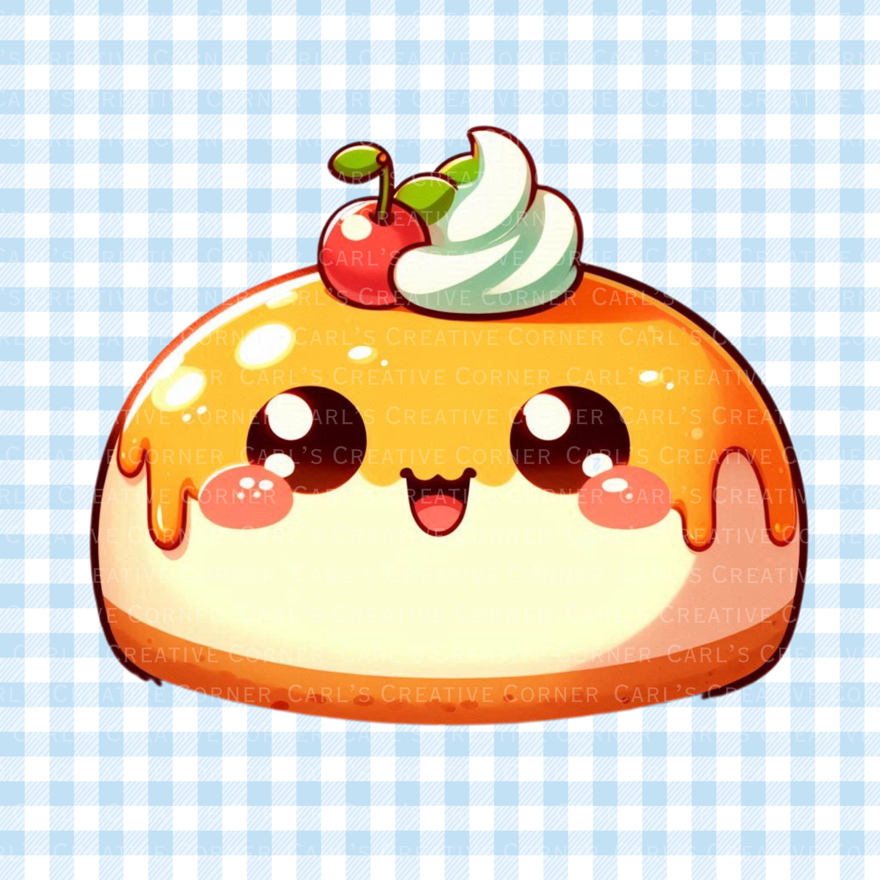 Kawaii Food PNG Clipart Bundle 25 Cute Snack & Dessert Illustrations ...