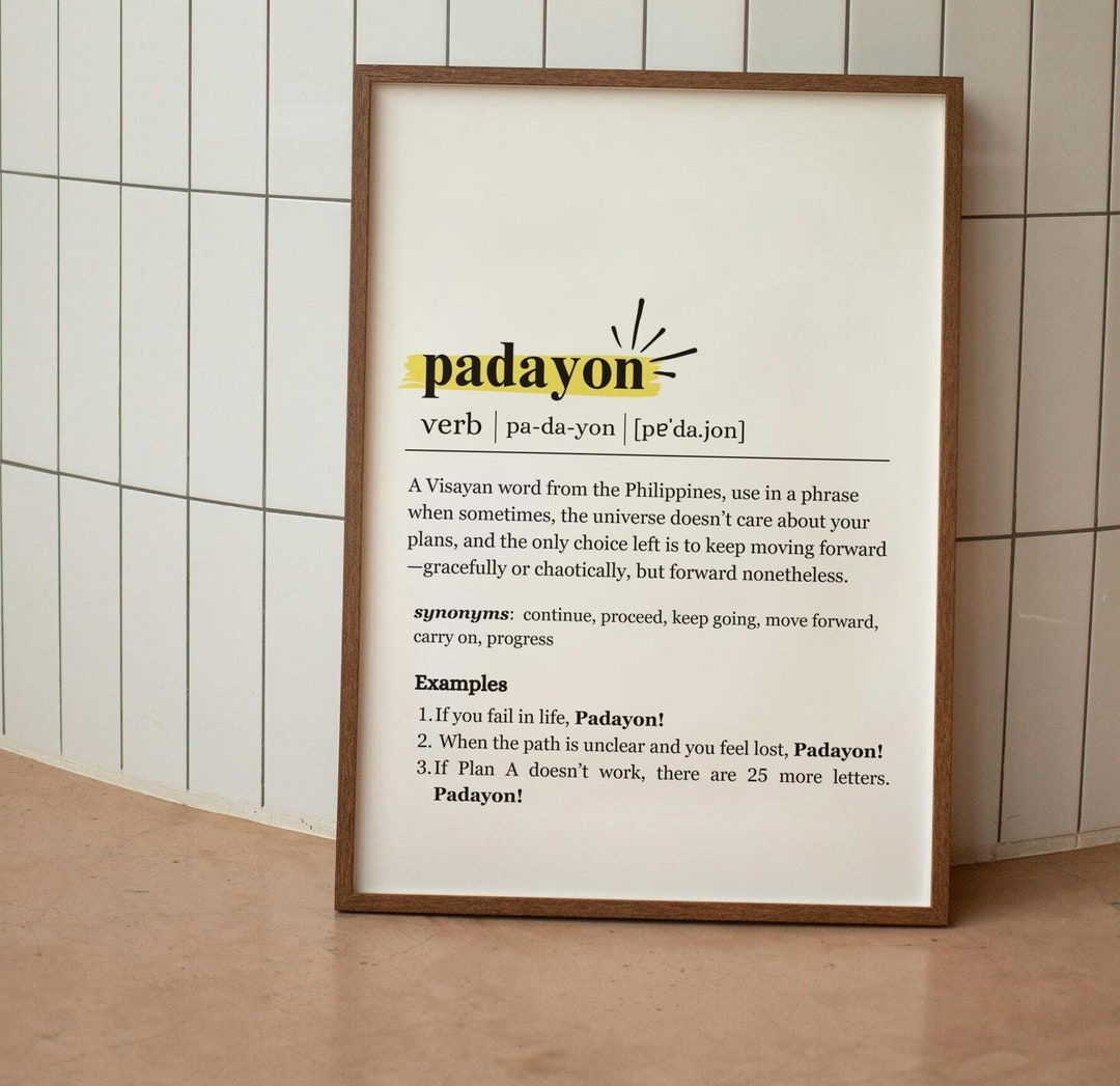 Padayon Filipino Motivational Wall Art Inspirational Quote Print ...