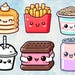 42 Premium Cute Kawaii Snack Food PNG Clipart Bundle Snack and Fast ...