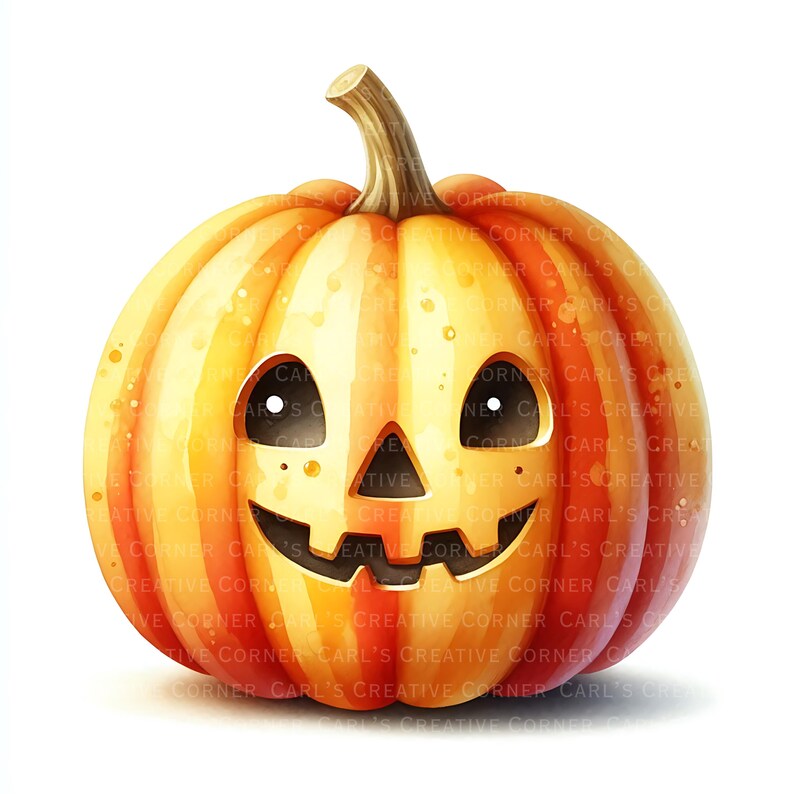 Halloween Pumpkin PNG Clipart Bundle: Spooky Jack O' Lanterns (digital ...