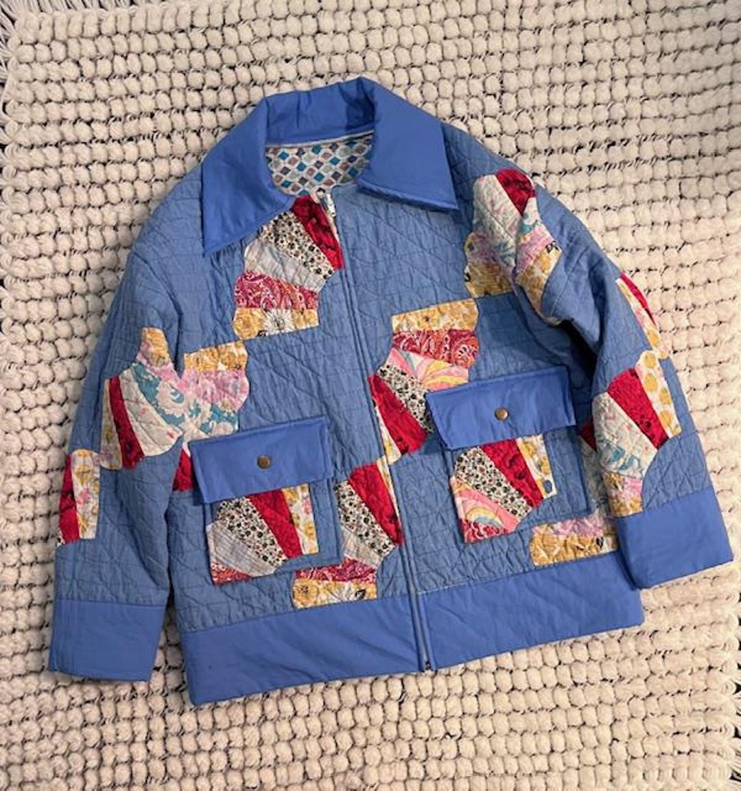 Repurposed Vintage Quilt Jacket/chore Coat - Etsy