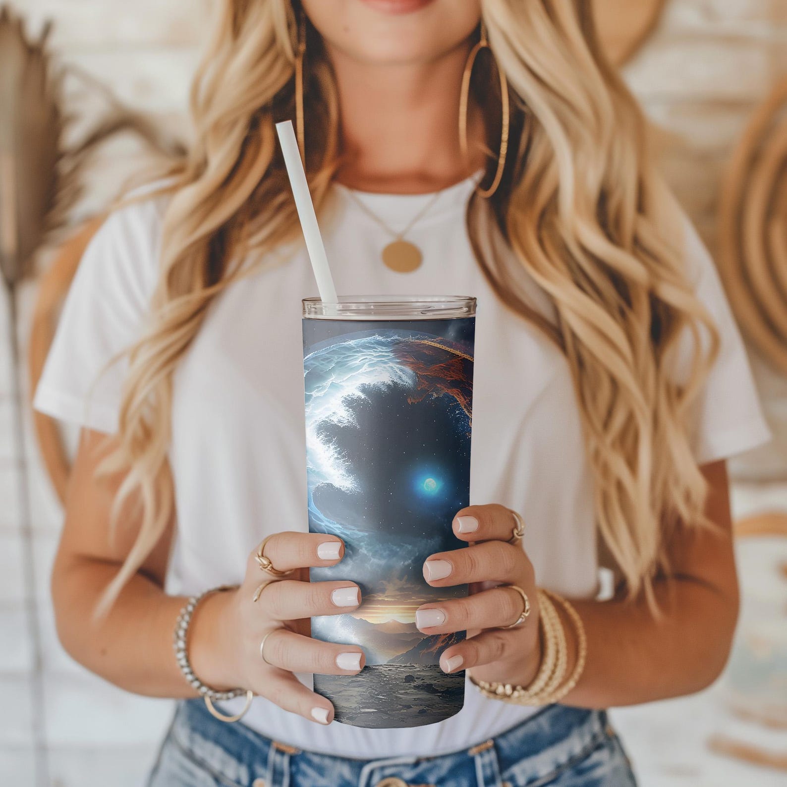 Elemental Yin Yang 20oz Tumbler Sublimation Wrap Fire and Water Portal ...