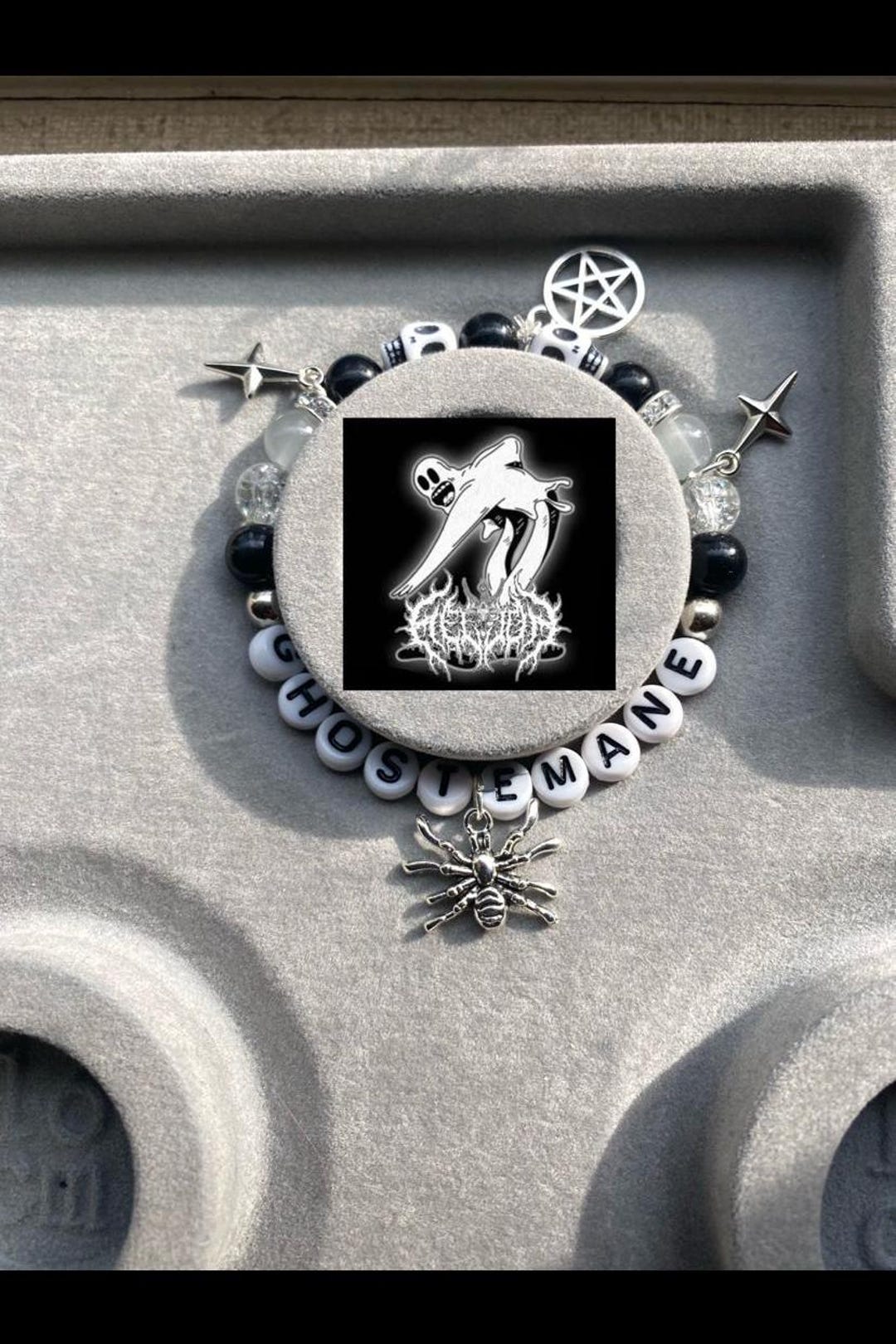Handmade Ghostemane Inspired Bracelet With Gothic Y2k Charms Perfect as ...