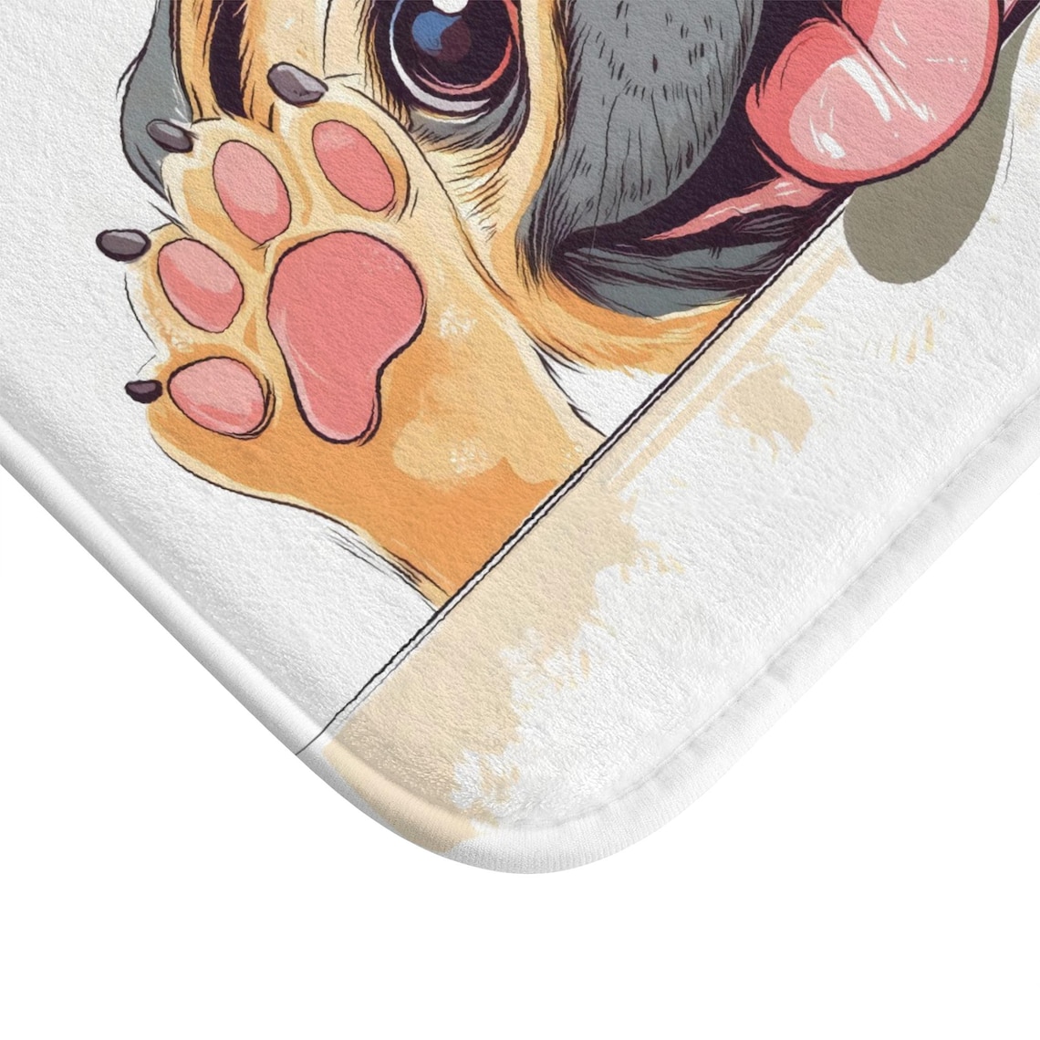 Pug Bath Mat Dog-themed Bathroom Rug Non-slip Pug Design Bath Mat Cozy ...