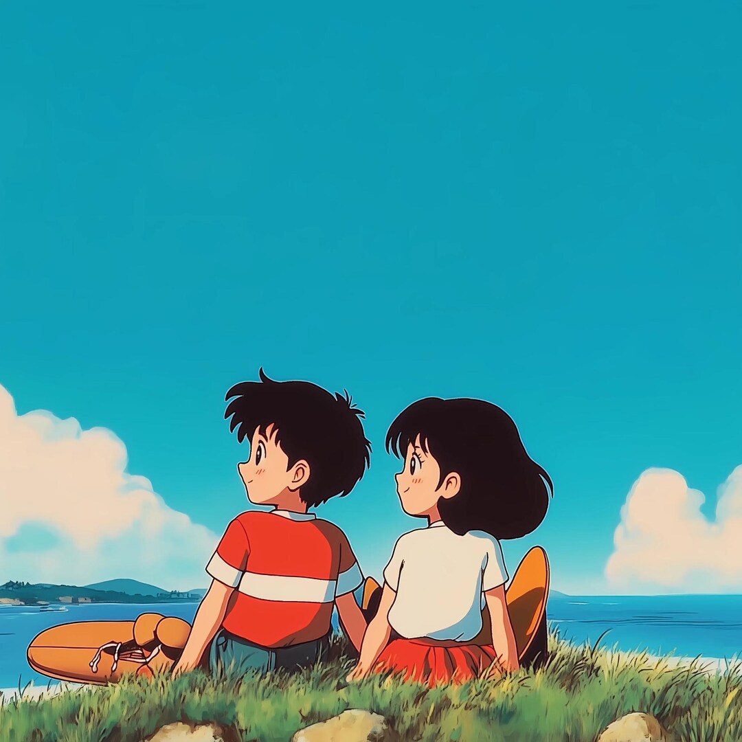 Custom Ghibli Style Anime Portrait | Personalized Family Art (digital ...