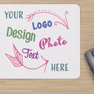 Mouse Pad Custom Design Photo Logo Text - Etsy