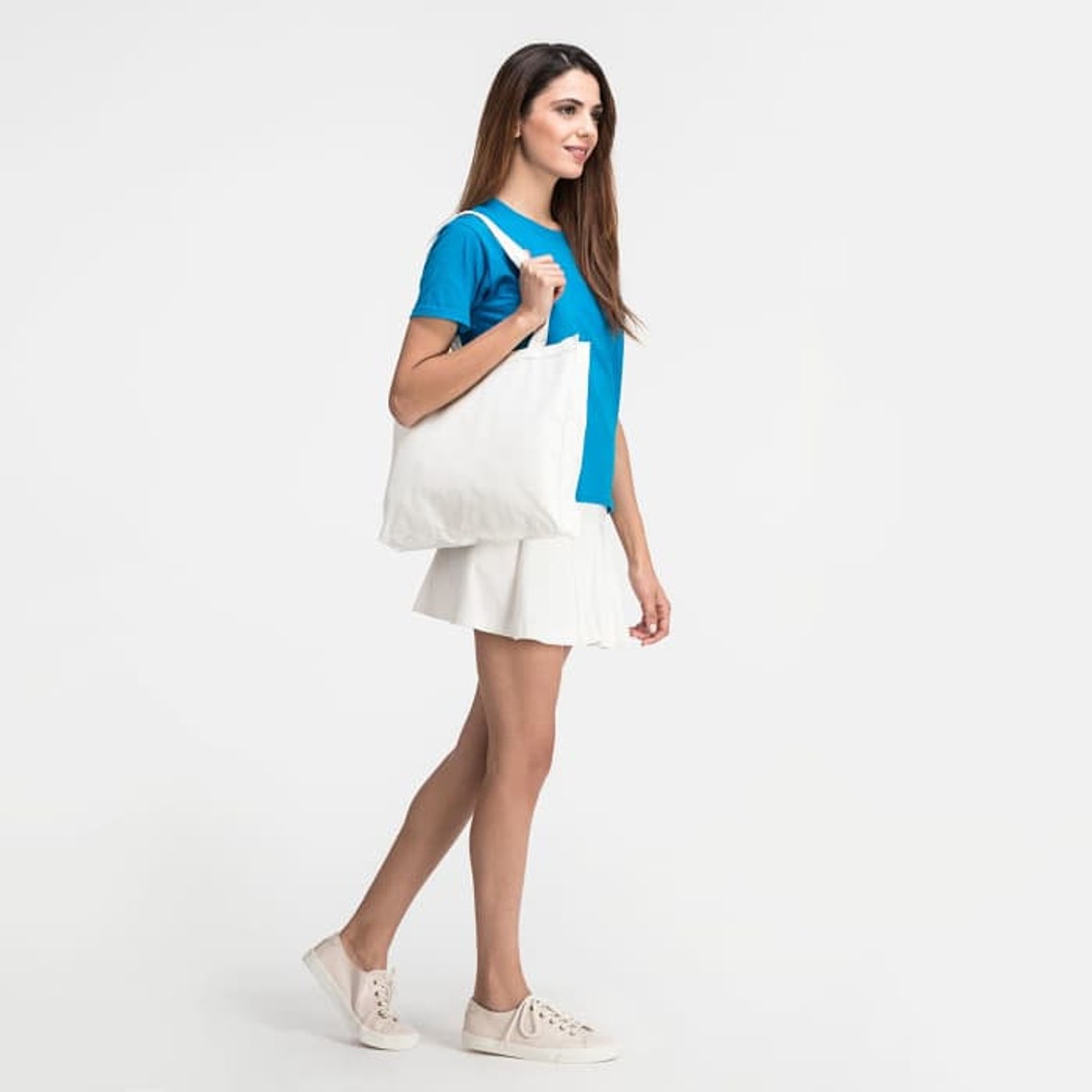 White Canvas Tote Bag Custom Design Photo Logo Text - Etsy